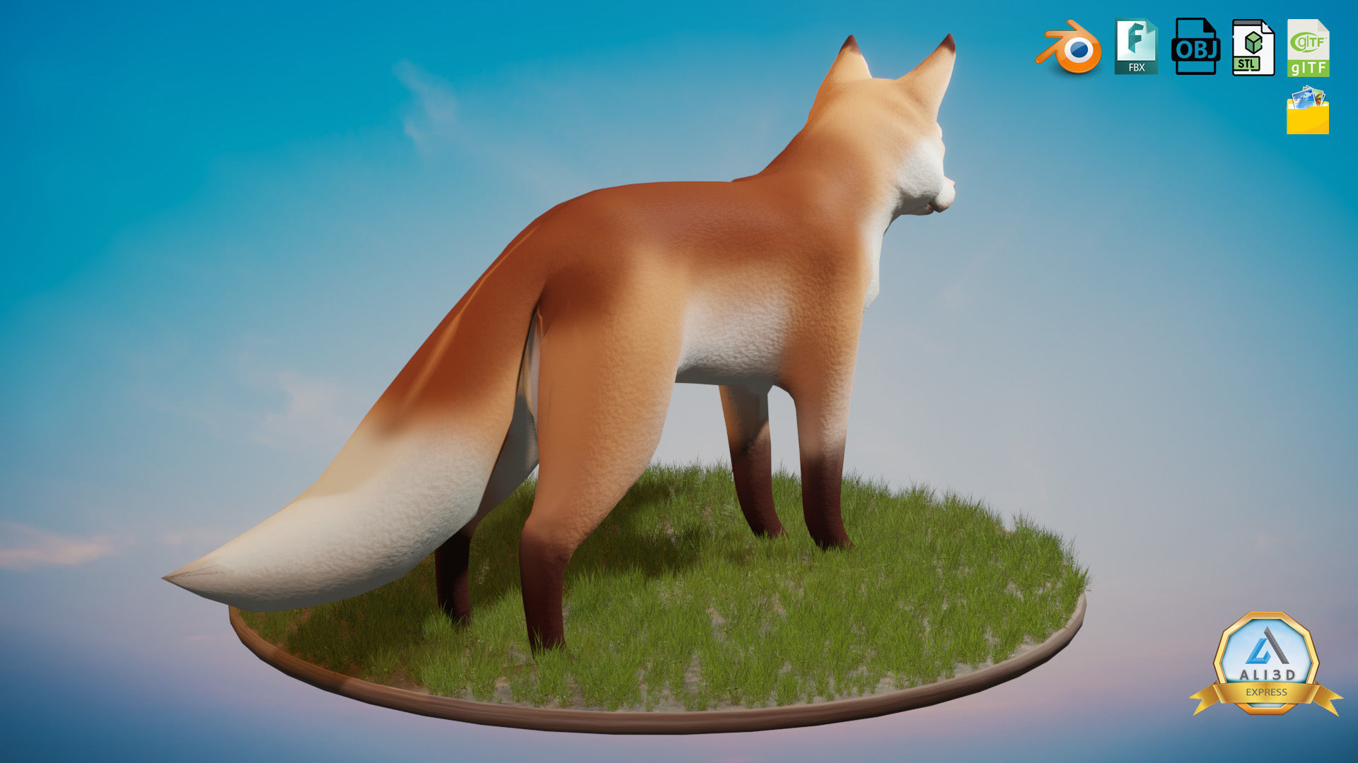 3D model Stylized Wild Fox Toon VR / AR / low-poly | CGTrader