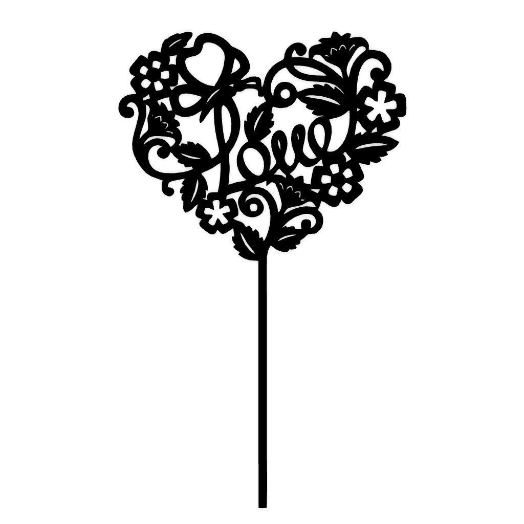 Cake Toppers Heart 3D model 3D printable | CGTrader