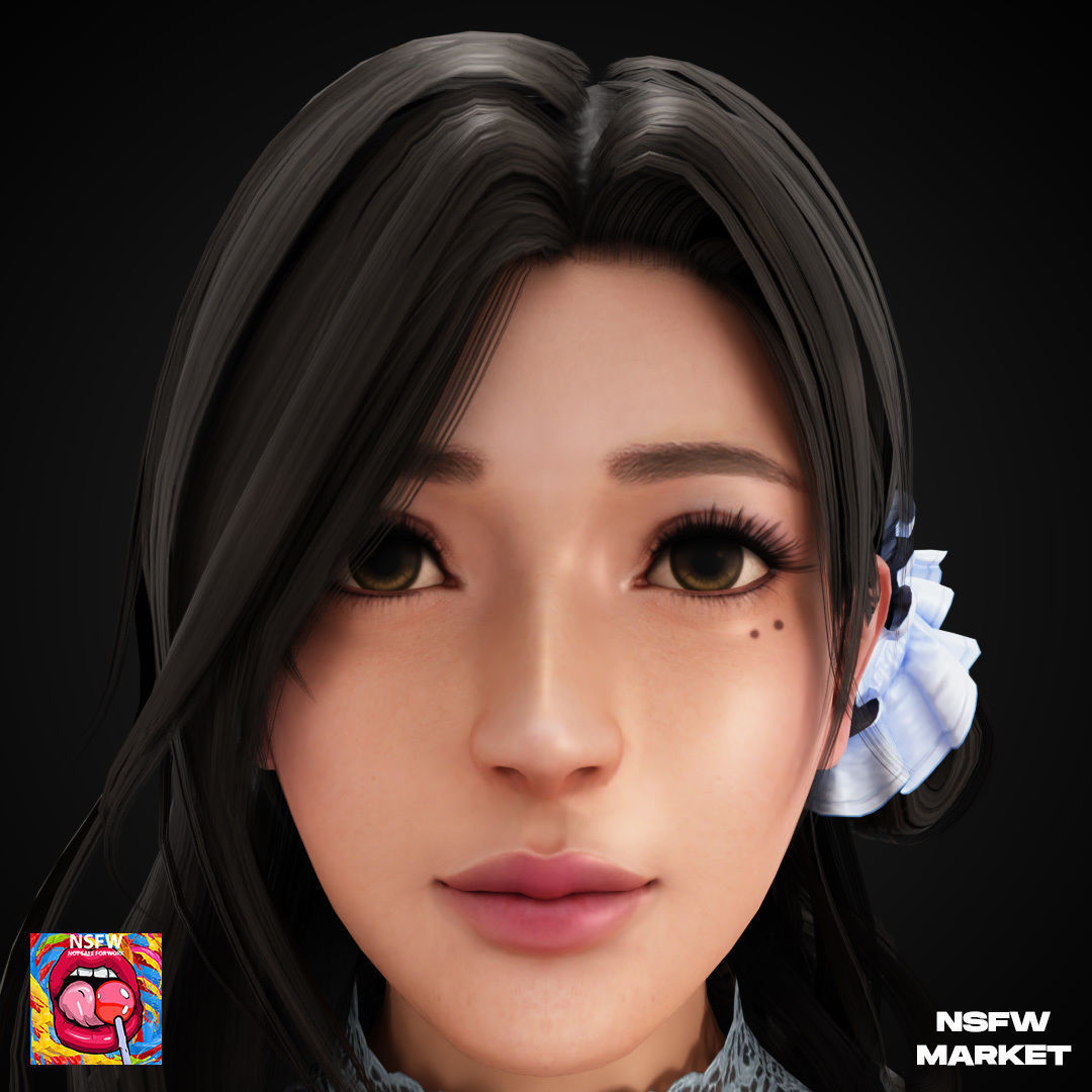 3D model EXCLUSIVE EDITION RIGGED CHARACTER SAYURI - CLAM VR / AR / low ...