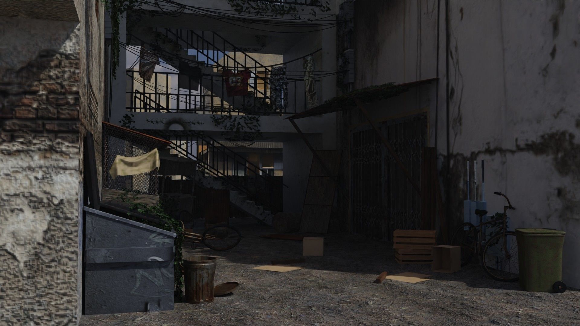 3D model slum alley VR / AR / low-poly | CGTrader