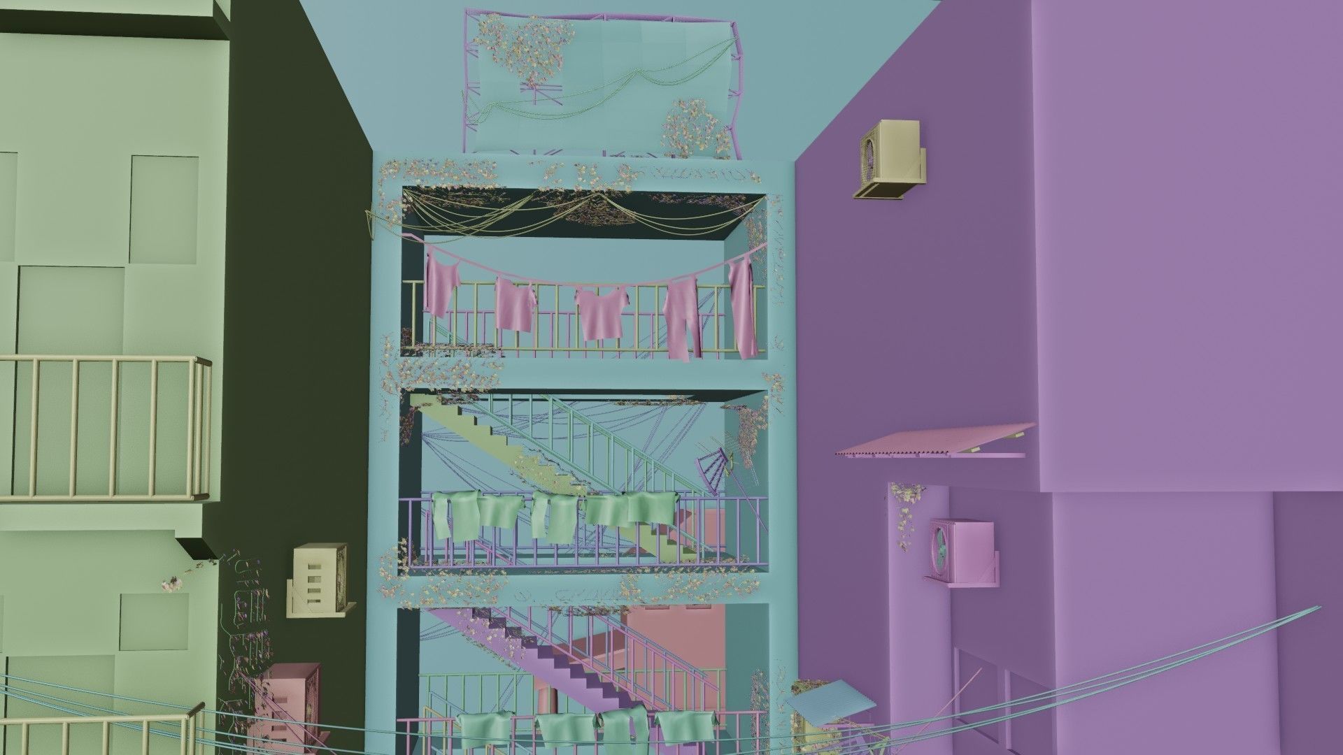 3D model slum alley VR / AR / low-poly | CGTrader