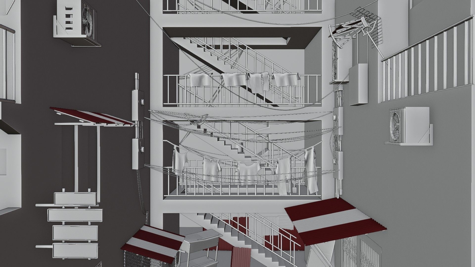 3D model slum alley VR / AR / low-poly | CGTrader