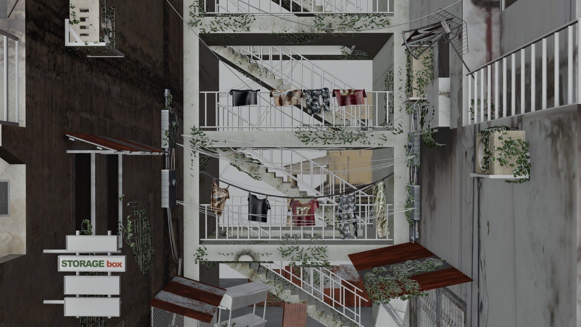 3D model slum alley VR / AR / low-poly | CGTrader