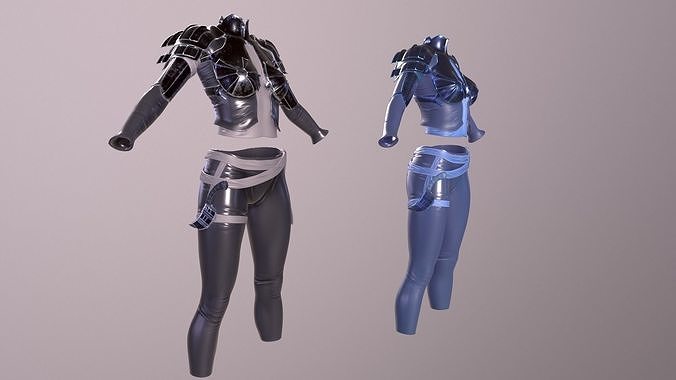 3D model female stylized fantasy armor VR / AR / low-poly | CGTrader