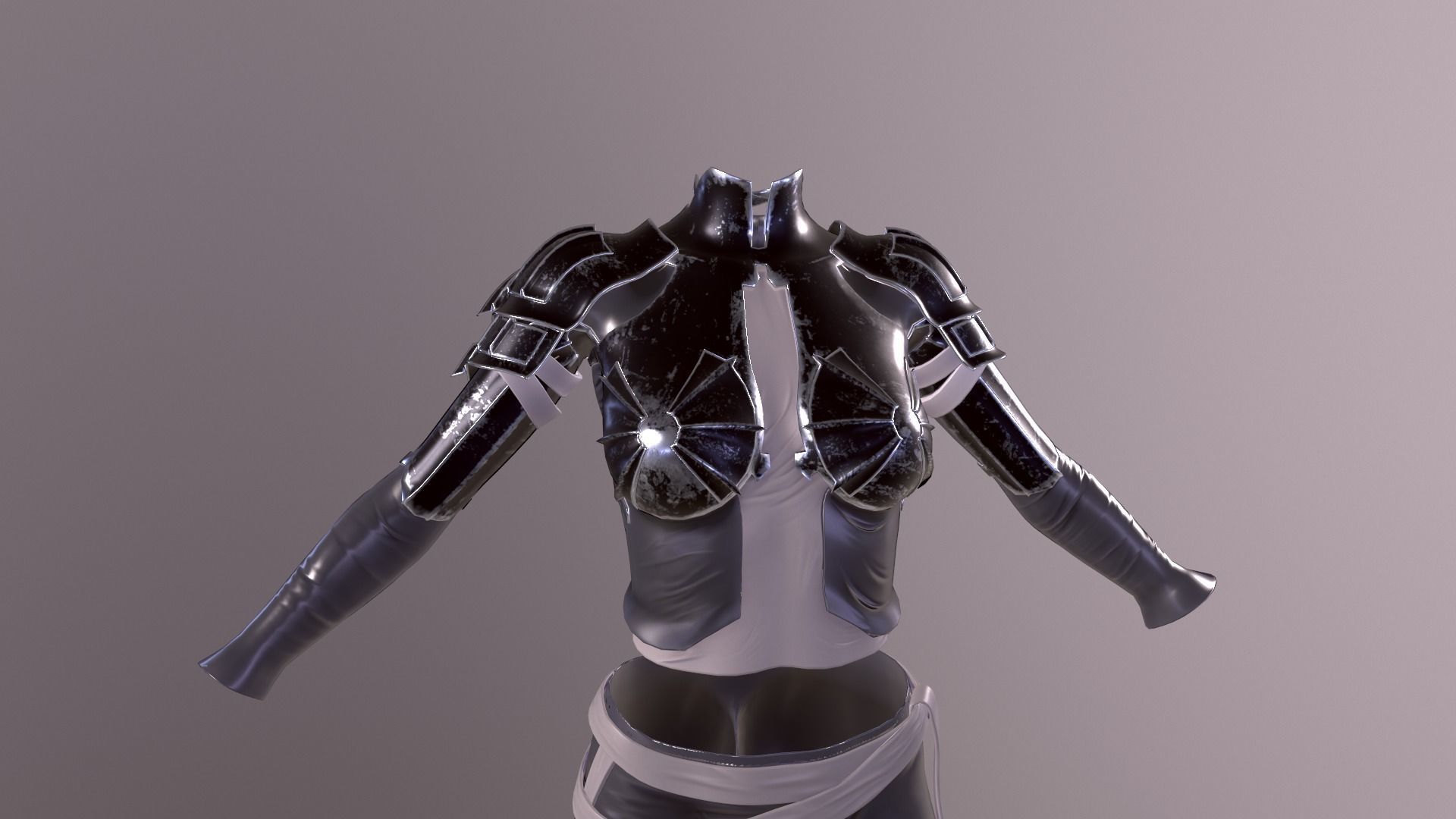 3D model female stylized fantasy armor VR / AR / low-poly | CGTrader