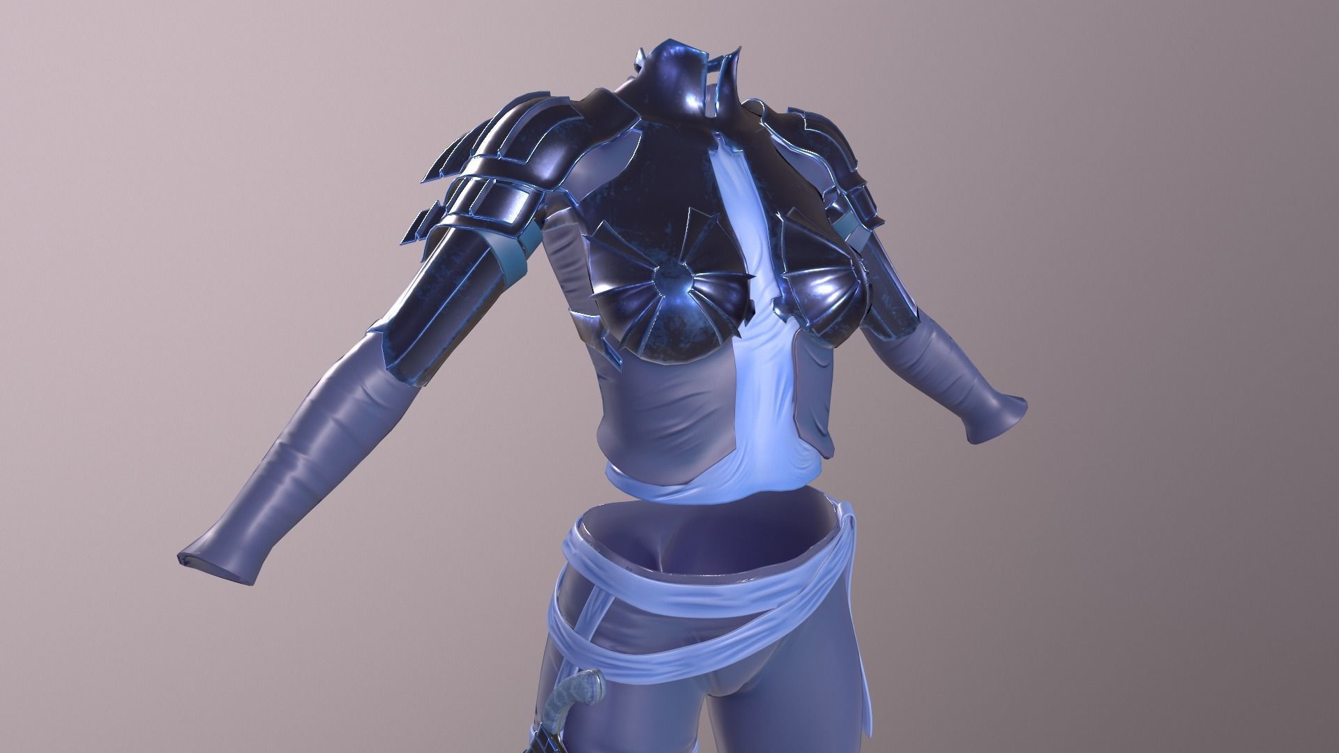 3D model female stylized fantasy armor VR / AR / low-poly | CGTrader