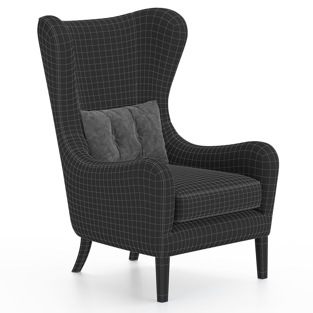 3D model Armchair Gretta berry VR / AR / low-poly | CGTrader