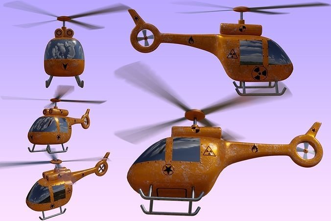 3D model Heli Copter VR / AR / low-poly | CGTrader