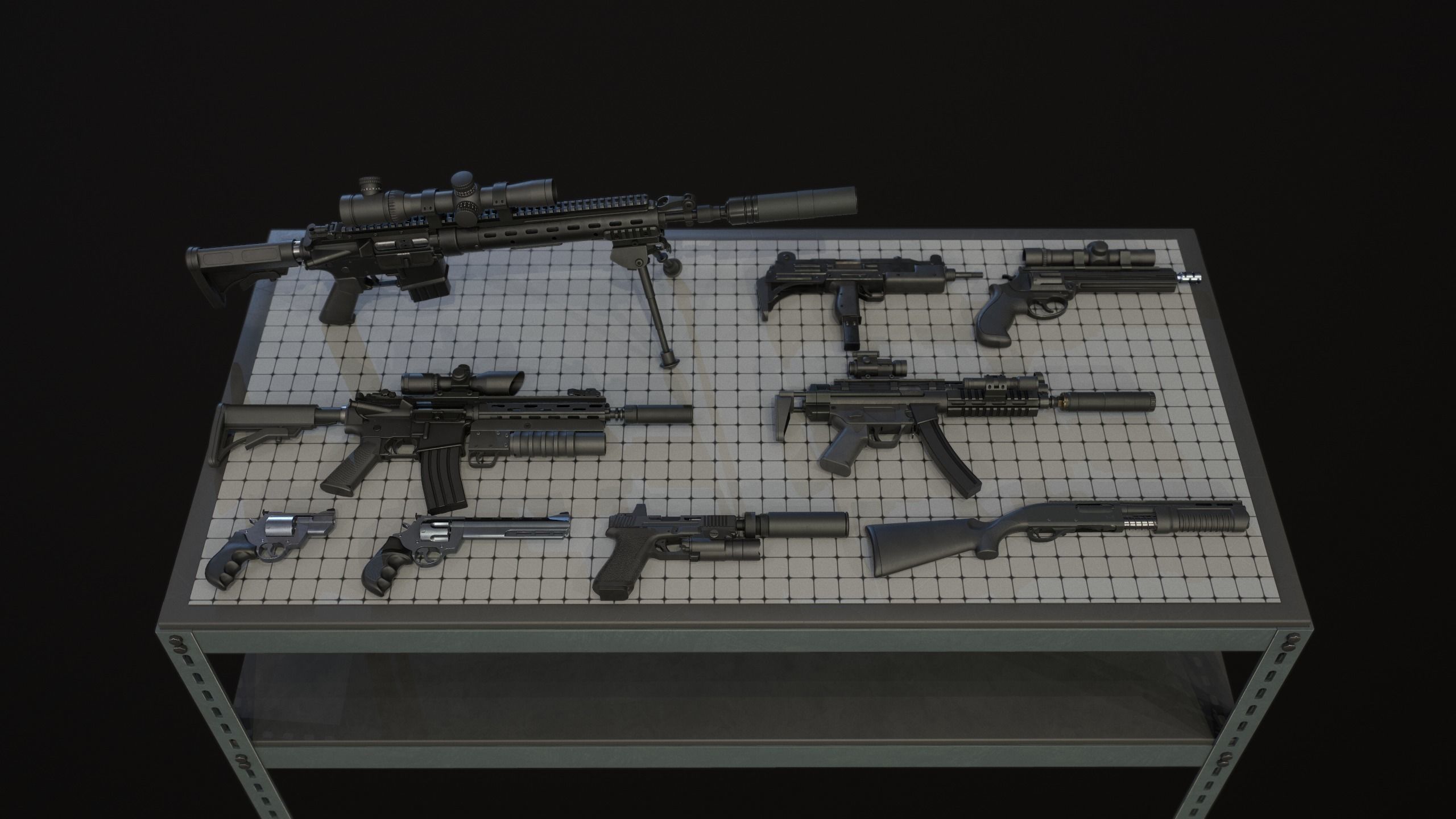 3D model Weapons Pack VR / AR / low-poly | CGTrader