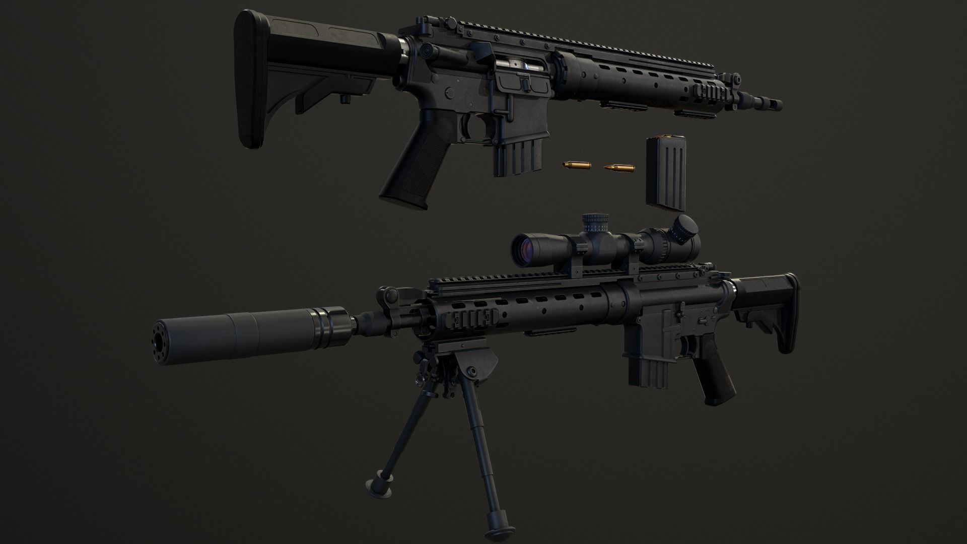 3D model Weapons Pack VR / AR / low-poly | CGTrader