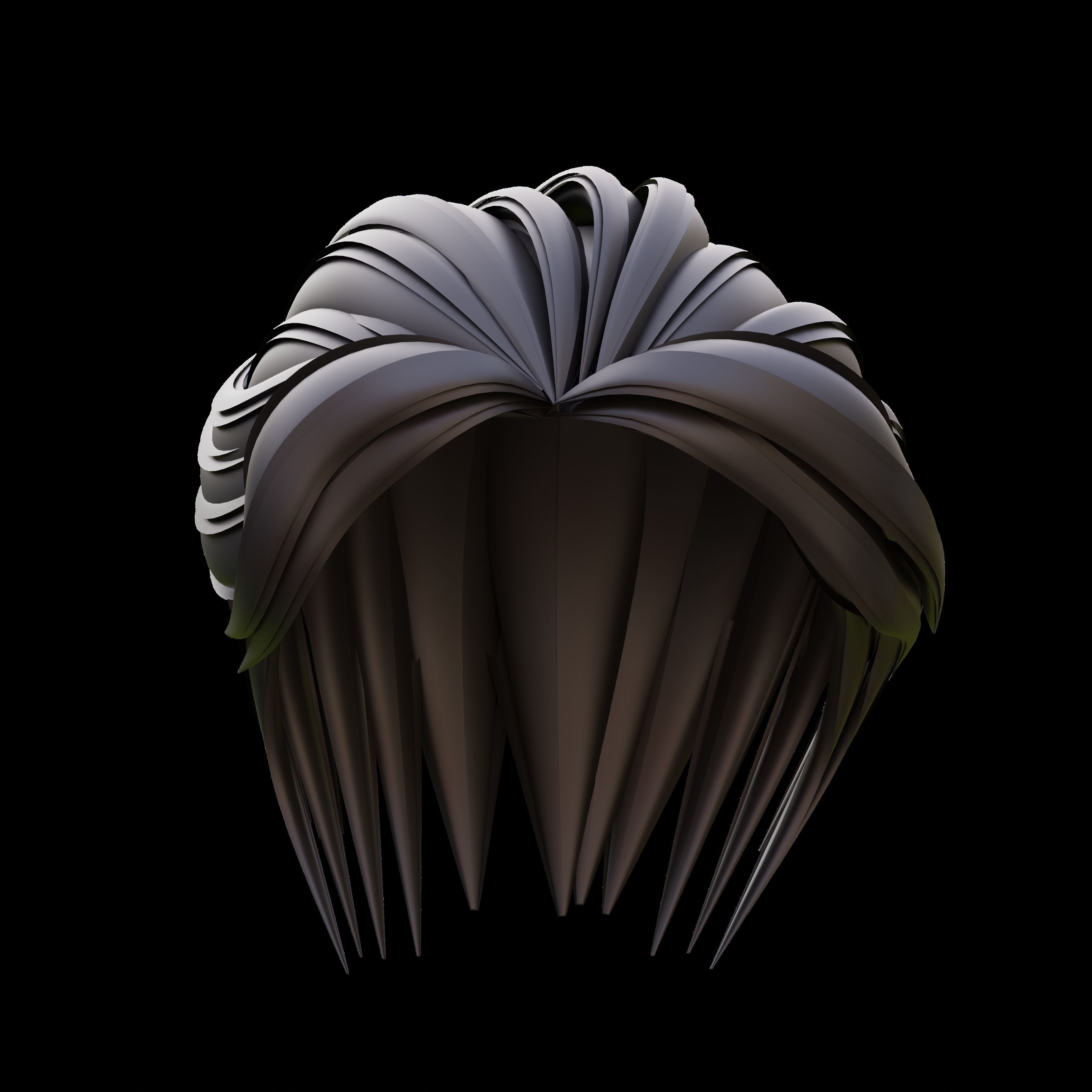 3D model Hair style for Man low poly VR / AR / low-poly | CGTrader