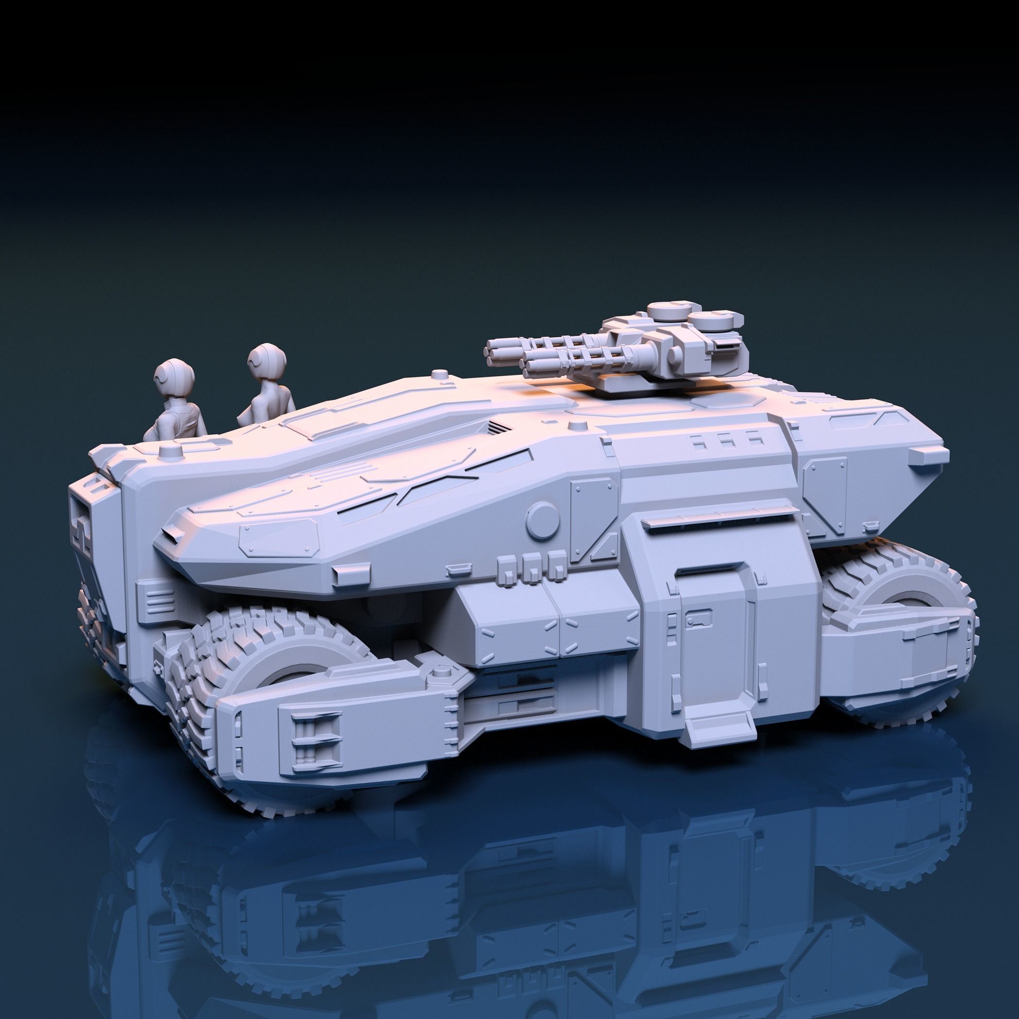 SCI-FI ROVER 3D model 3D printable | CGTrader