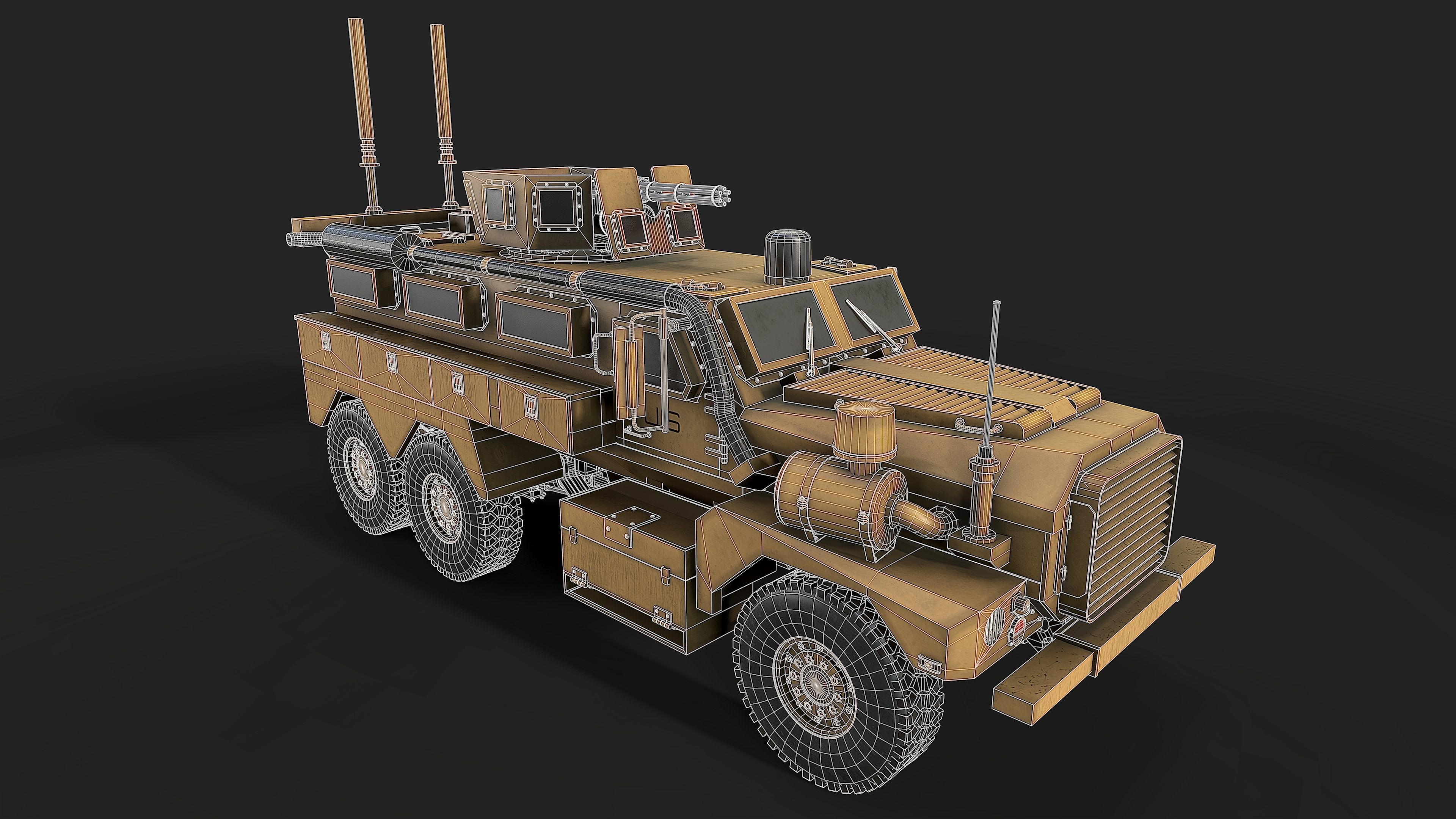 3D model Cougar MRAP 6X6 VR / AR / low-poly | CGTrader