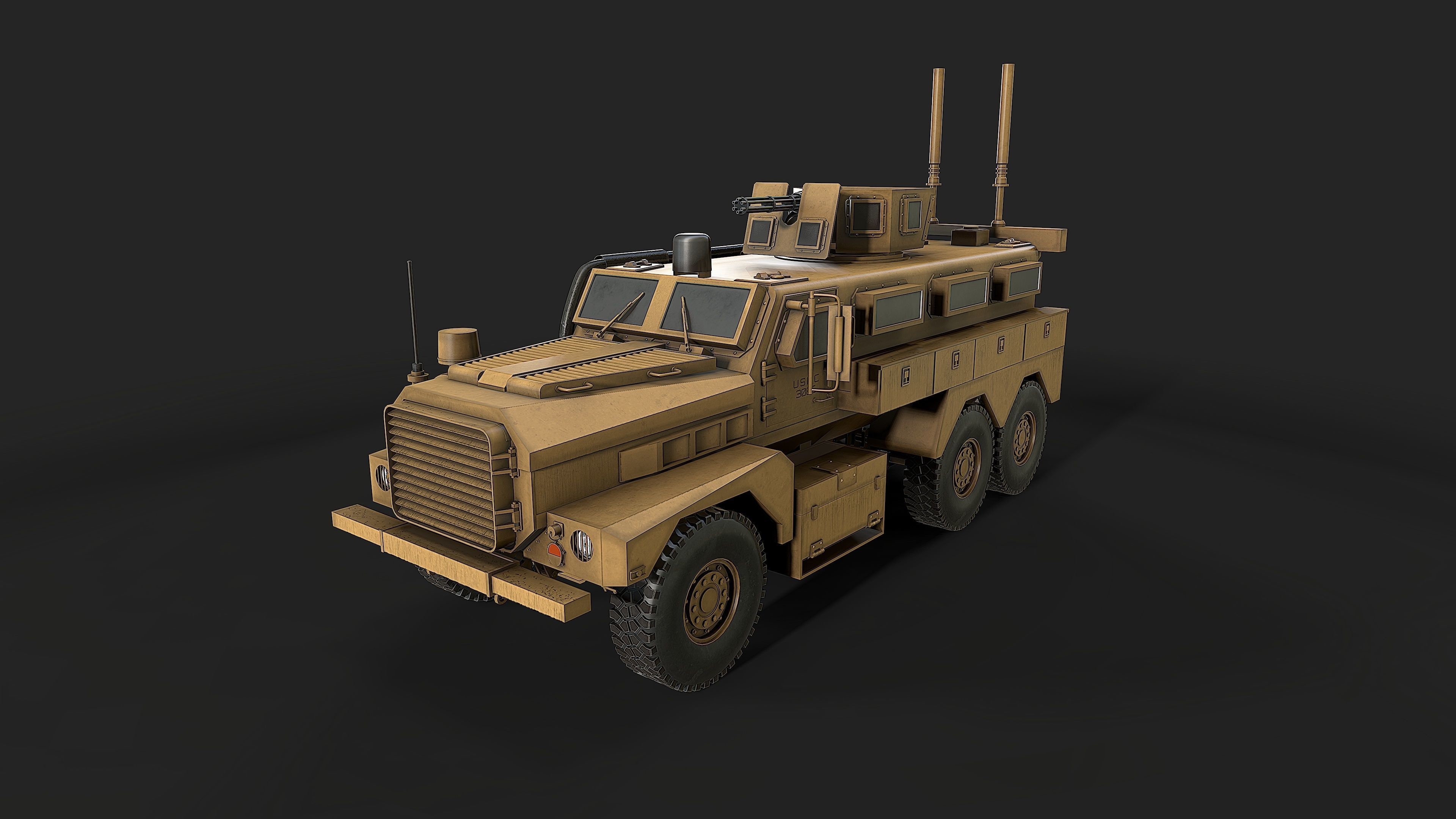 3D model Cougar MRAP 6X6 VR / AR / low-poly | CGTrader
