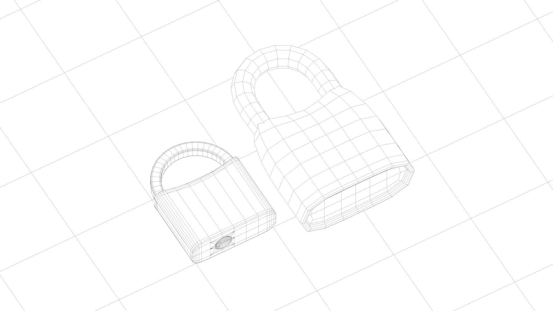 lock door lock combination lock 3D model | CGTrader