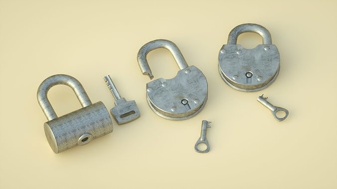 big lock iron lock lock padlock old lock antique lock 3D model | CGTrader