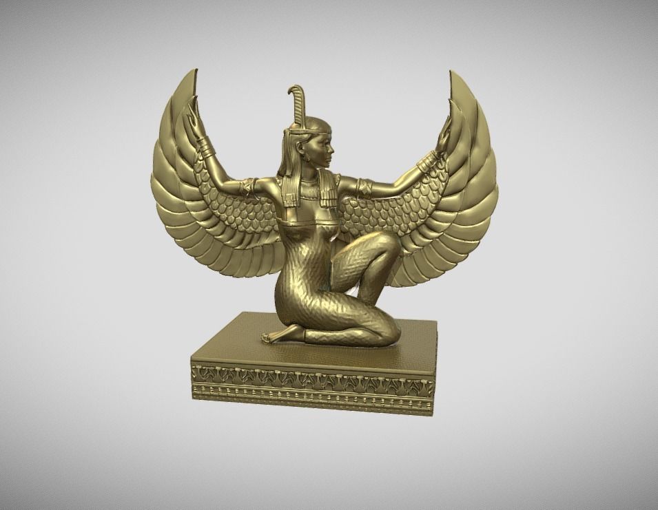 Maat egyptian goddess statue for 3d print 3D model 3D printable | CGTrader