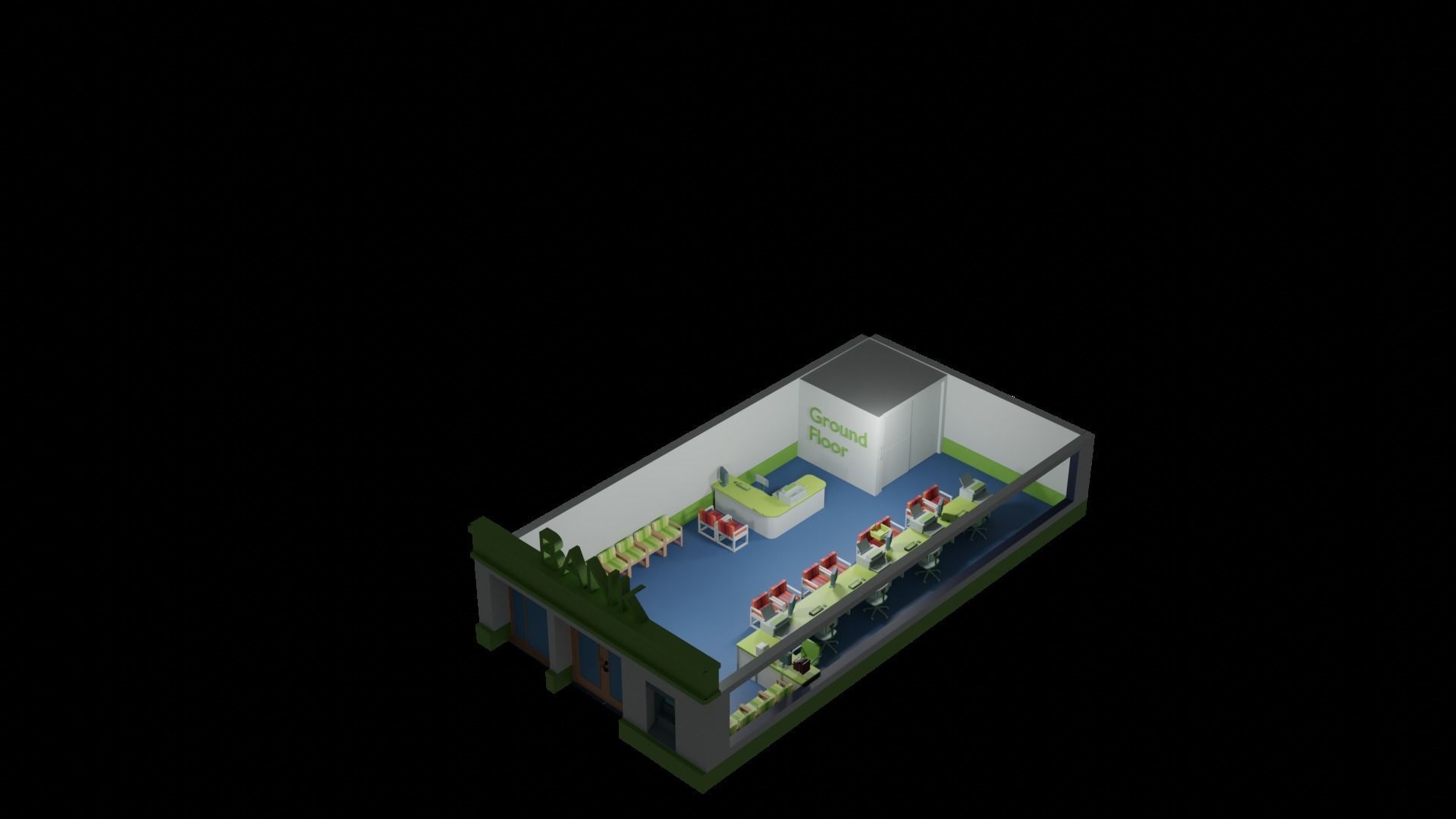 Low Poly BANK Model 3D model | CGTrader