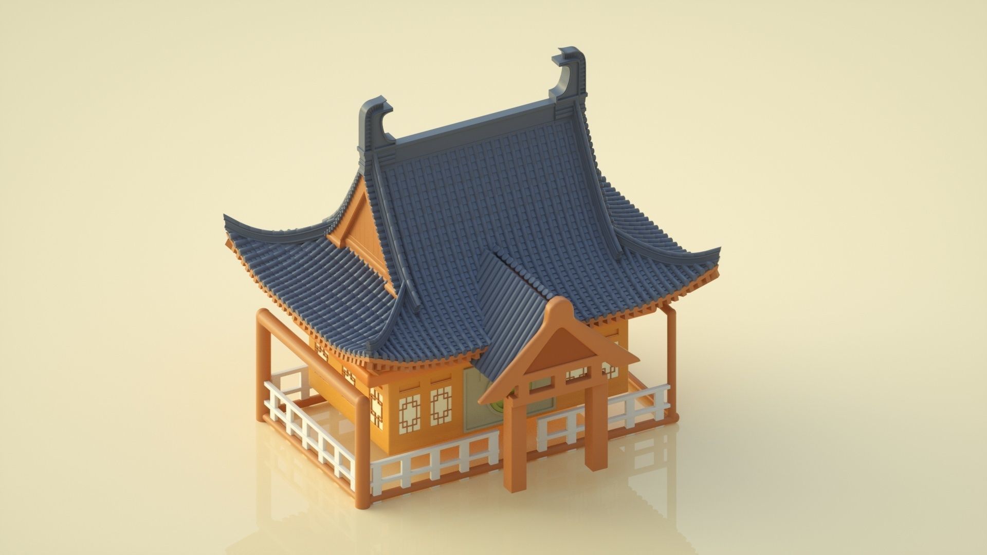 Cartoon Pavilion 3D model | CGTrader