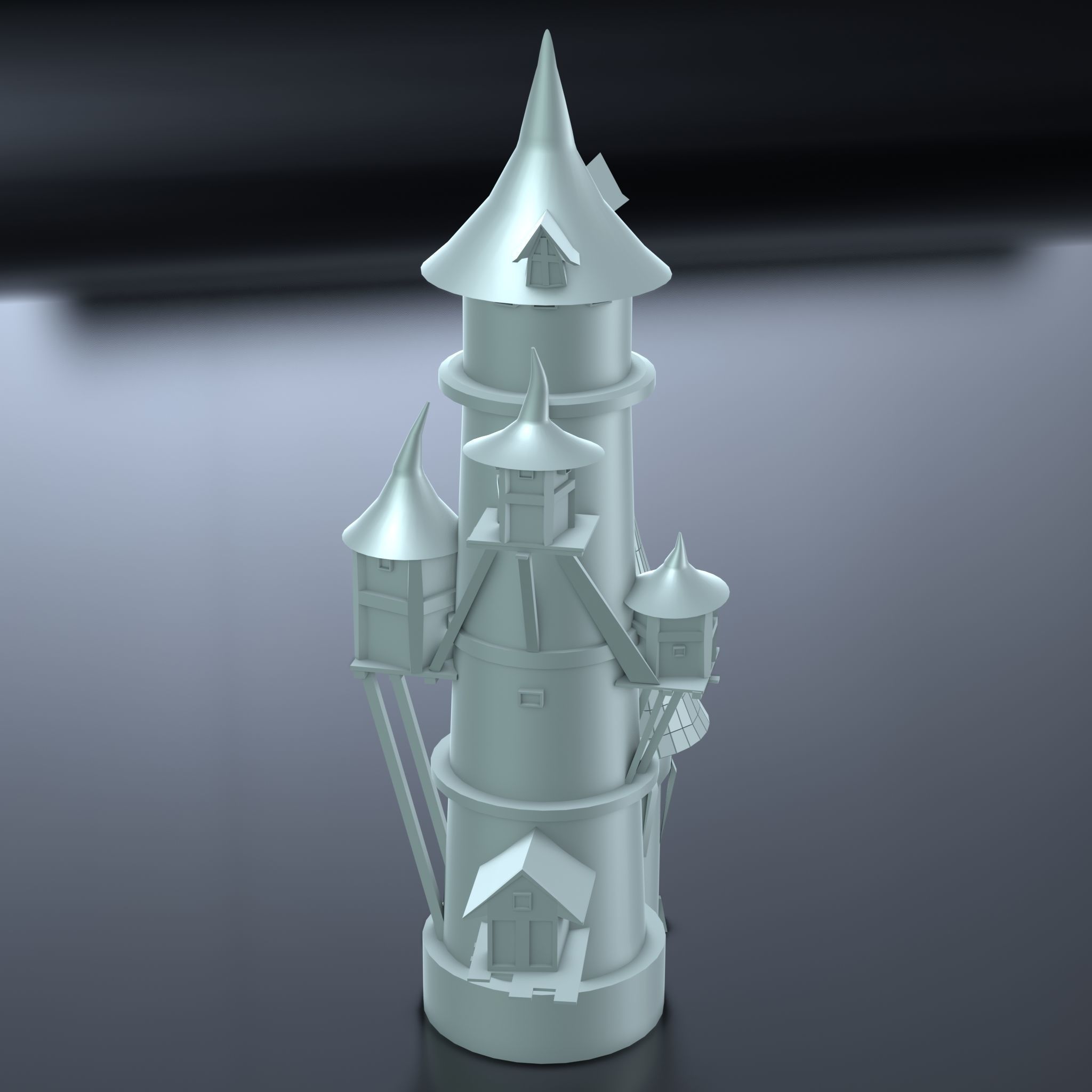 3D model 20 BaseMesh Towers VR / AR / low-poly | CGTrader