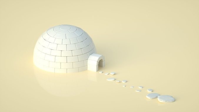 cartoon igloo 3D model | CGTrader