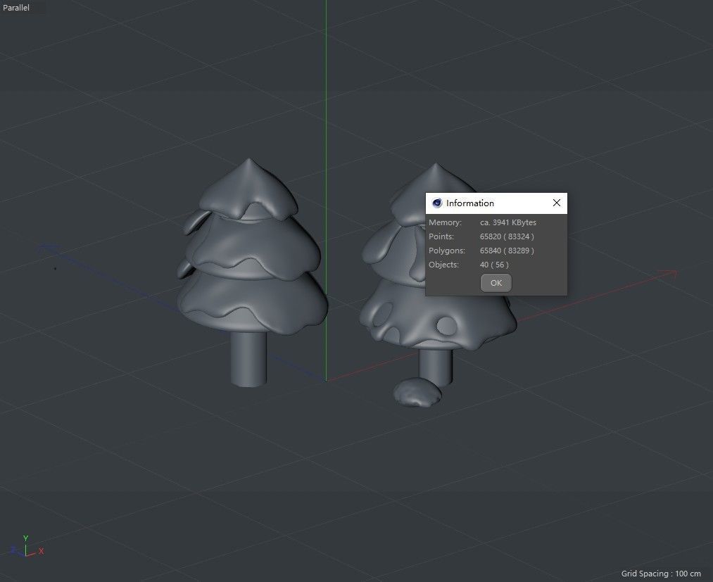 cartoon snow tree 3D model | CGTrader