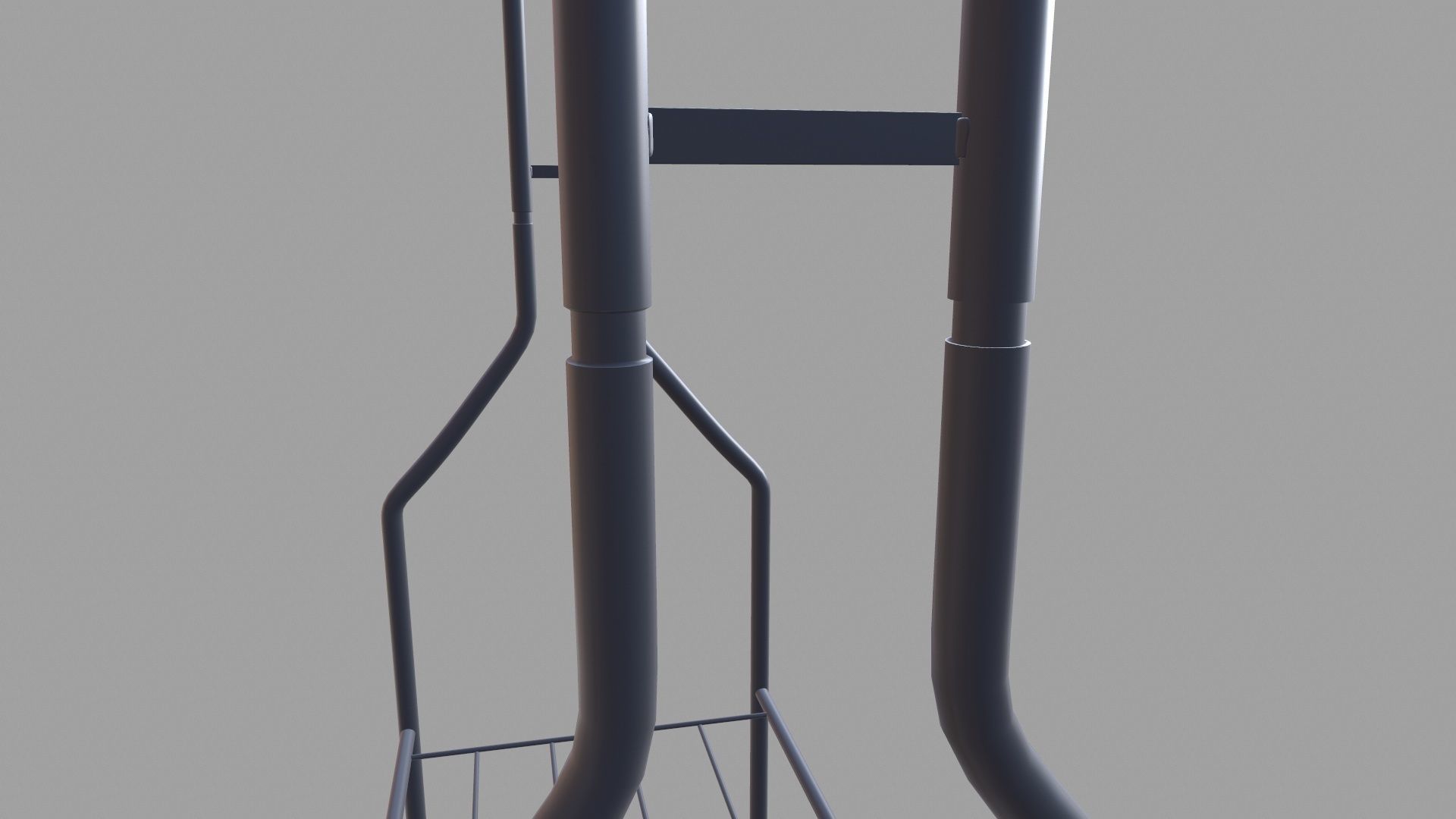 Black Metal Garment Rack 3D model | CGTrader