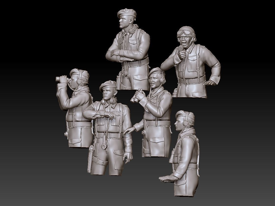 British tank crew ww2 3D model 3D printable | CGTrader