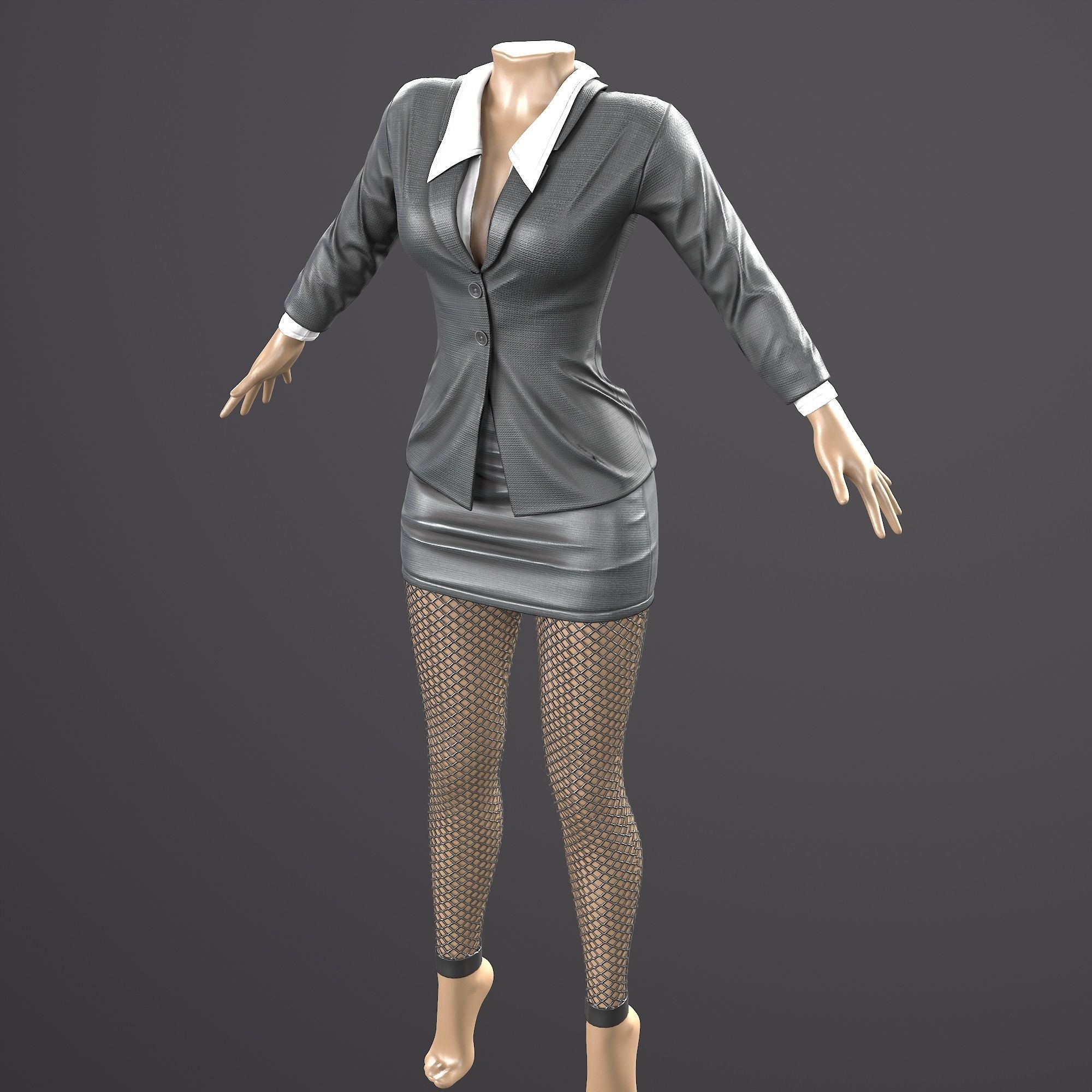 3D model Female Clothing VR / AR / low-poly | CGTrader