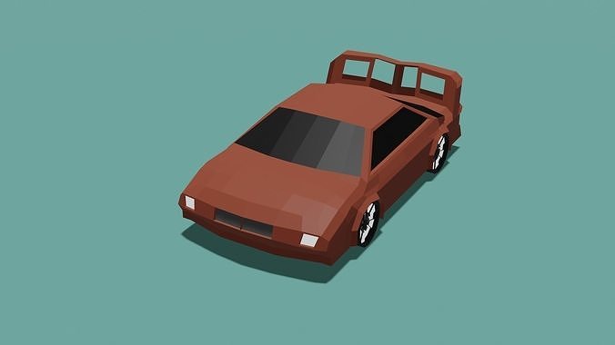 Low poly car back to future free VR / AR / low-poly 3D model | CGTrader