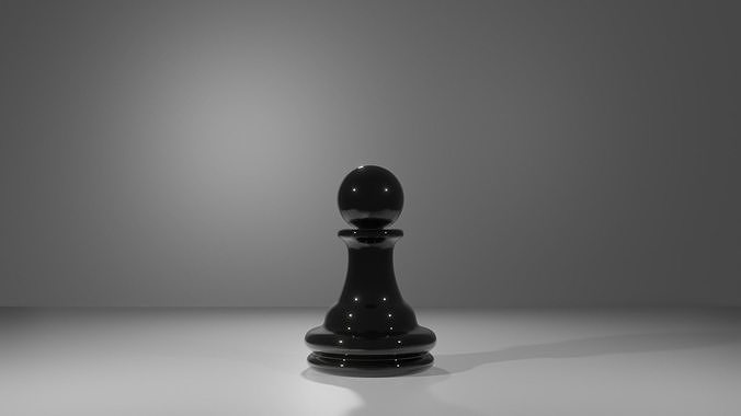 3D model Pawn Black - made in Blender VR / AR / low-poly | CGTrader