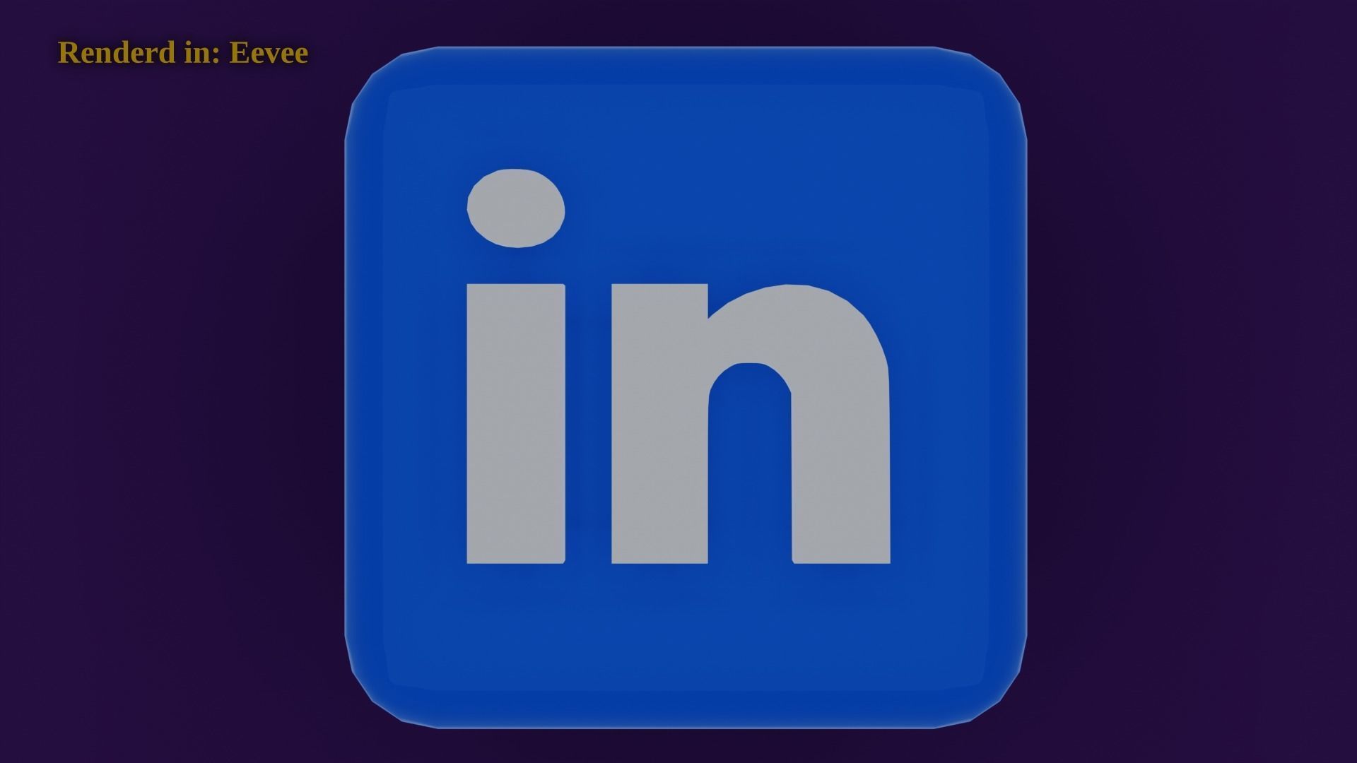 3D model Linkedin Icon Emoji VR / AR / low-poly | CGTrader