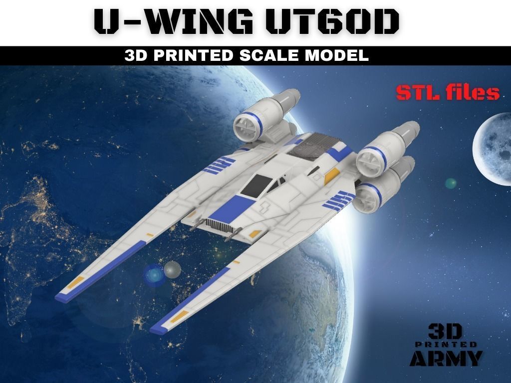 Star Wars UWING UT60D starfighter 3D model 3D printable | CGTrader