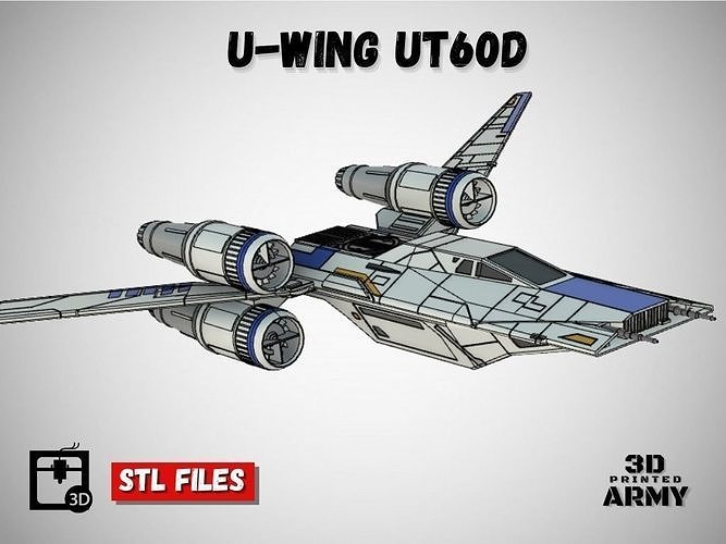 Star Wars UWING UT60D starfighter 3D model 3D printable | CGTrader