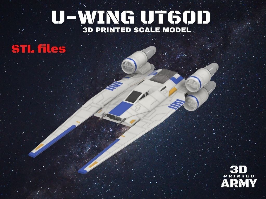 Star Wars UWING UT60D starfighter 3D model 3D printable | CGTrader