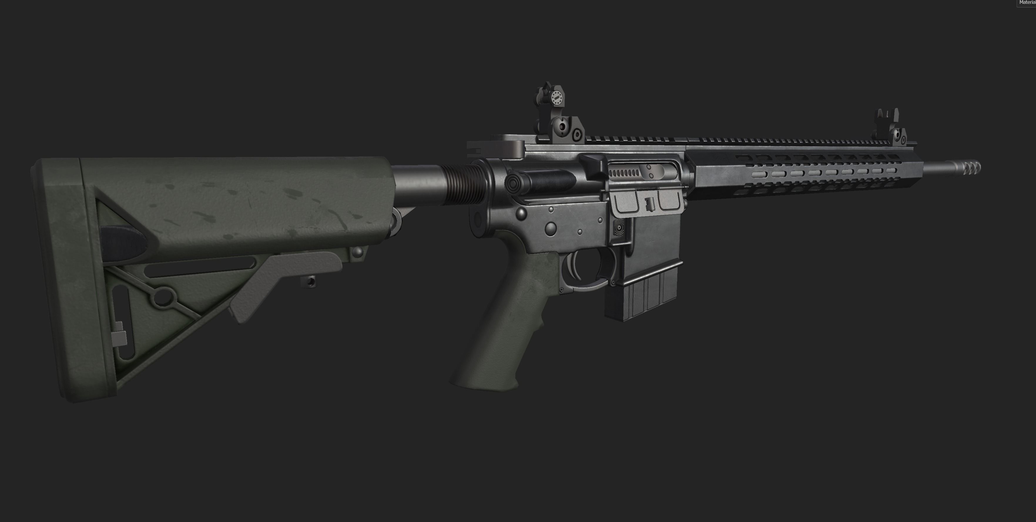3D model M4A1 v2 LowPoly Game Ready Model VR / AR / low-poly | CGTrader