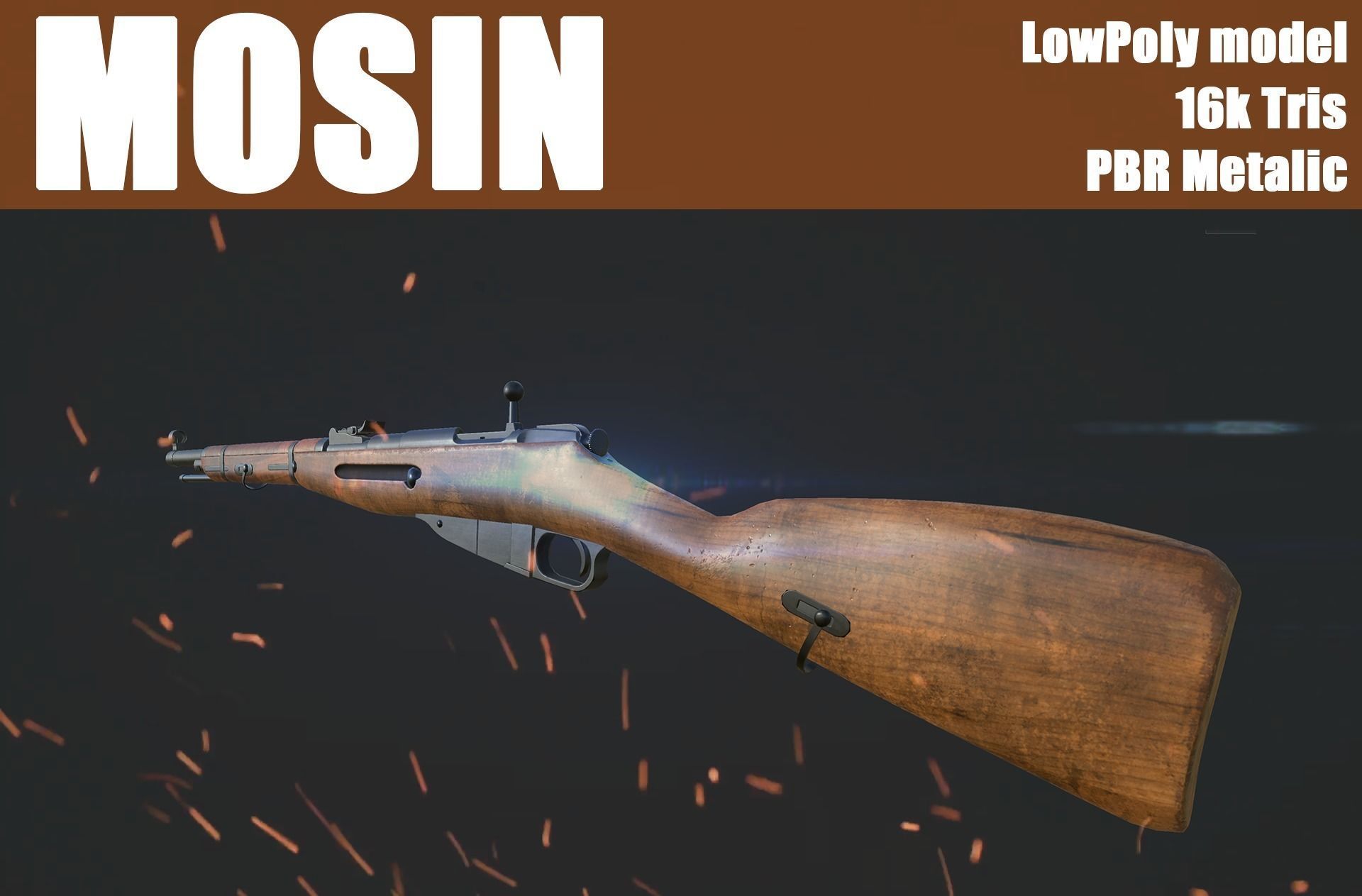 3D model Mosin Nagant VR / AR / low-poly | CGTrader