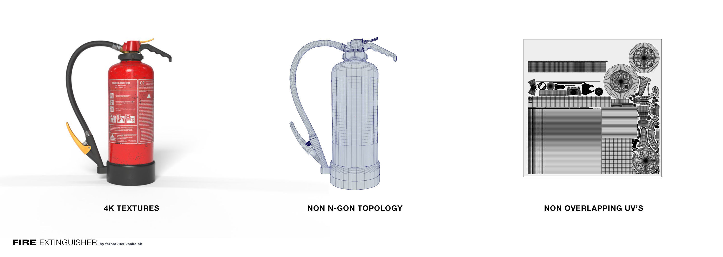 3D model RUSTY CO2 FIRE EXTINGUISHER - GAME READY - LOW POLY - PBR VR ...