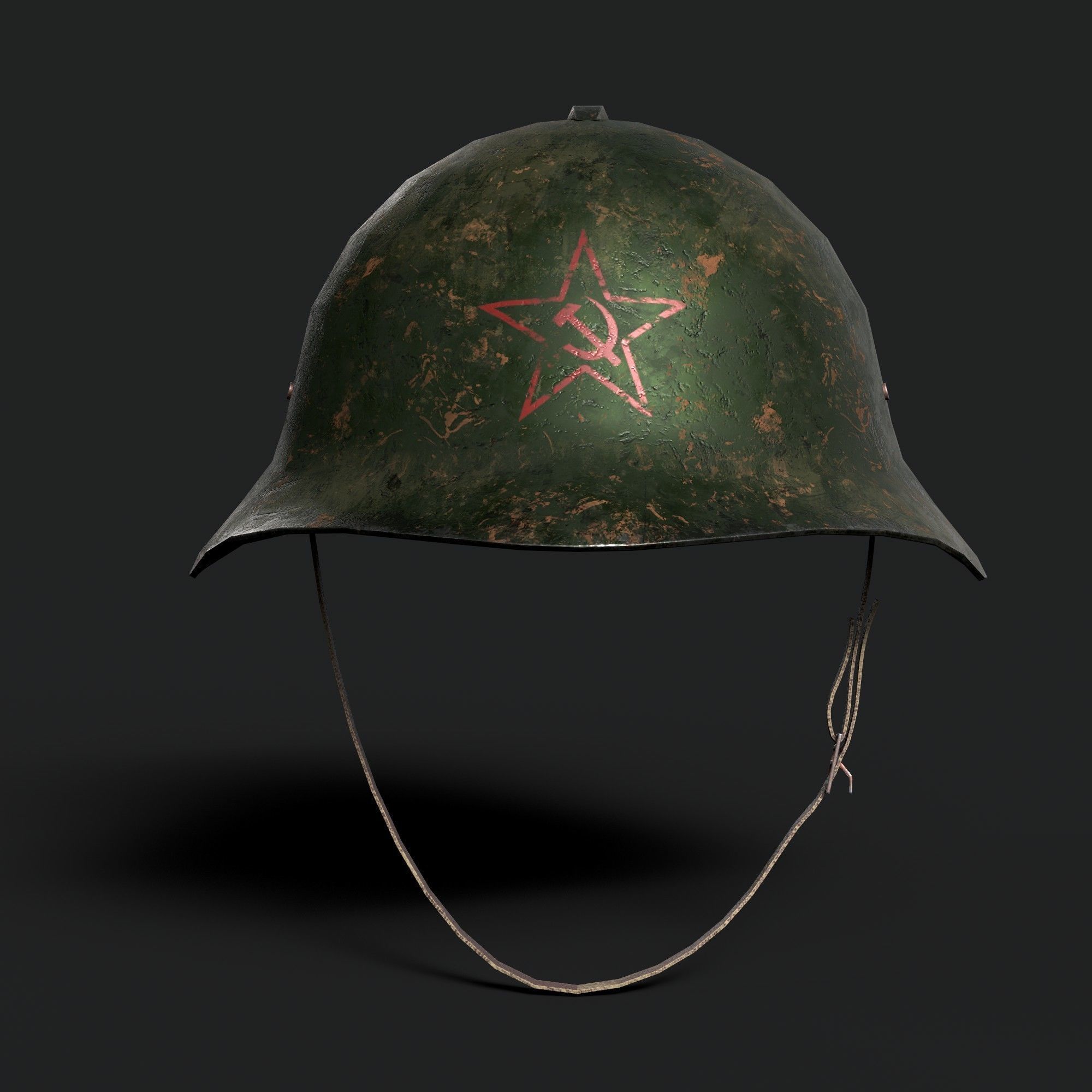 3D model Soviet WW Helmet SSH 36 VR / AR / low-poly | CGTrader