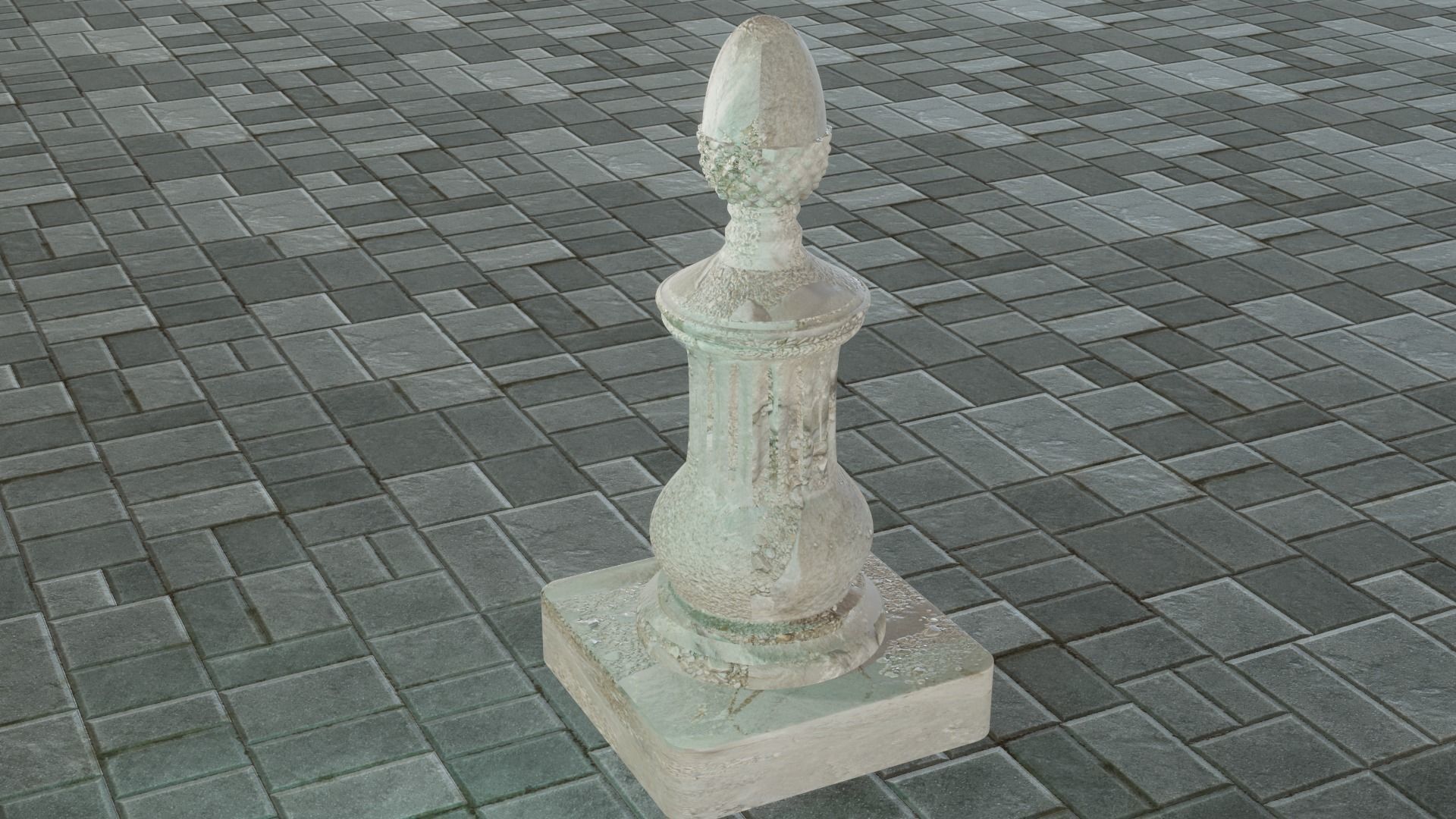 Pine cone column finial 3D model 3D printable | CGTrader