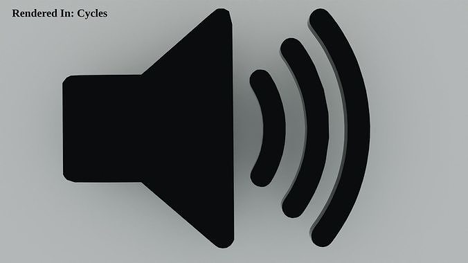3D model Sound Icon activated VR / AR / low-poly | CGTrader