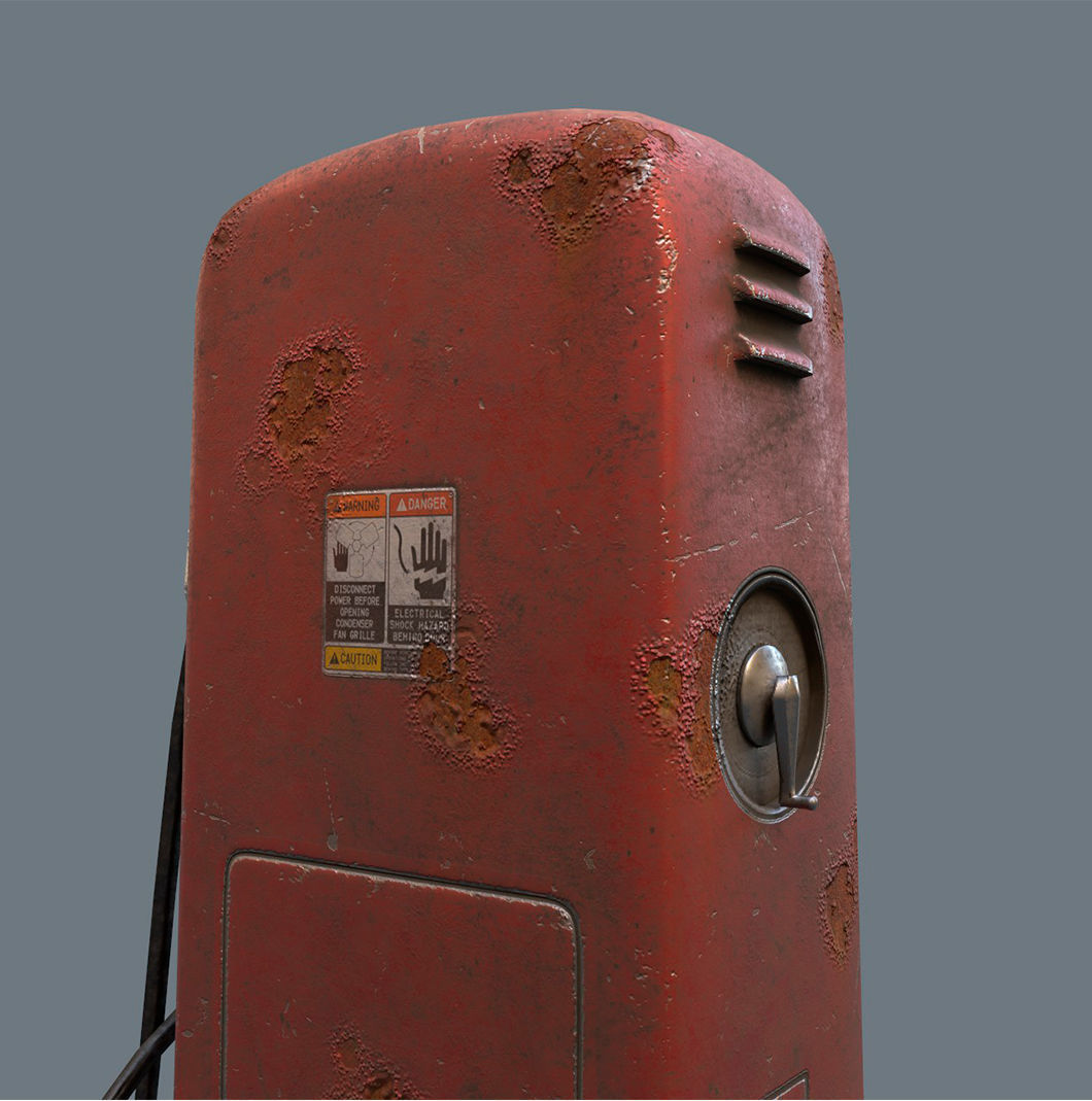 3D model Gas Pump Low Poly VR / AR / low-poly | CGTrader