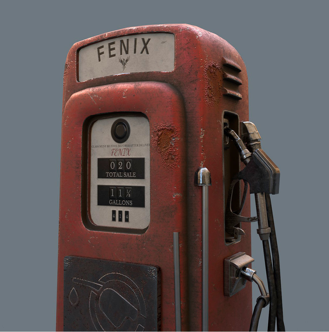 3D model Gas Pump Low Poly VR / AR / low-poly | CGTrader