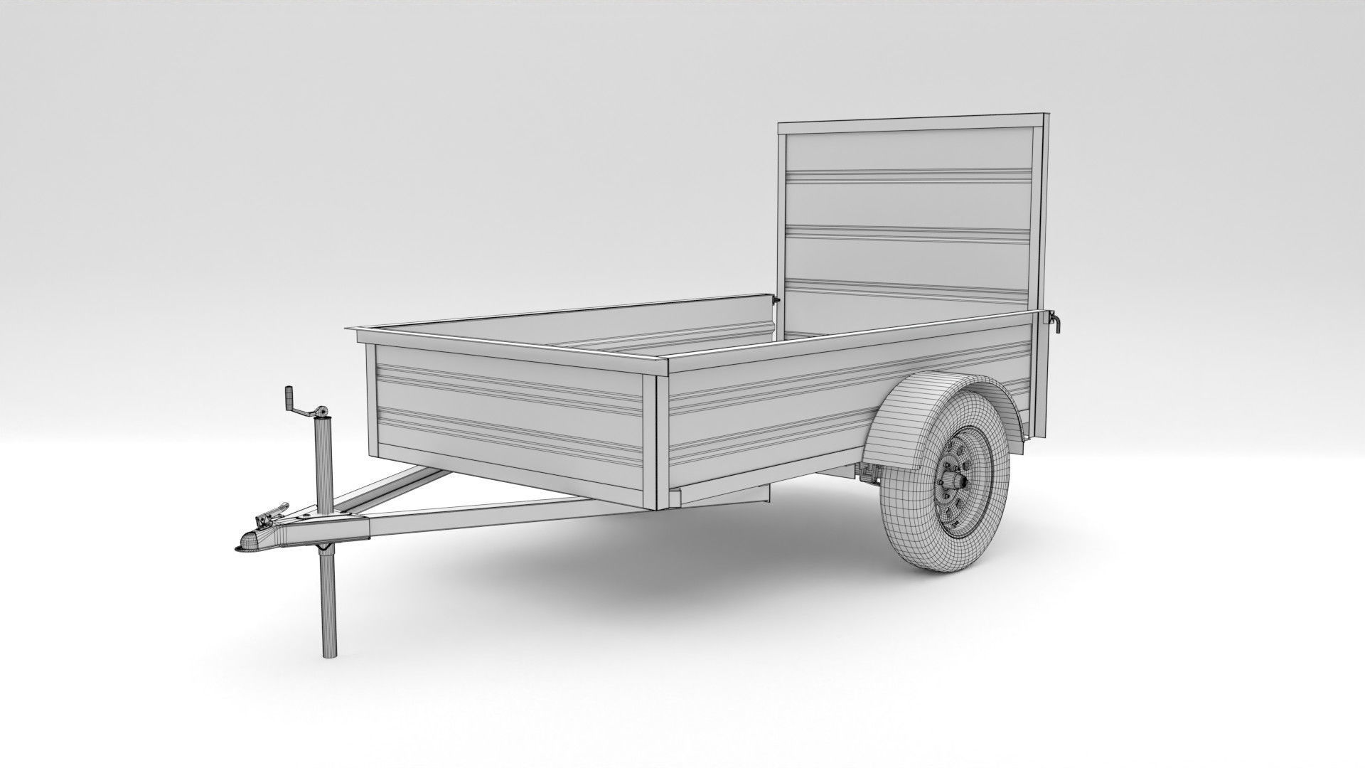 3D model Utility Trailer 3D Model PBR VR / AR / low-poly | CGTrader