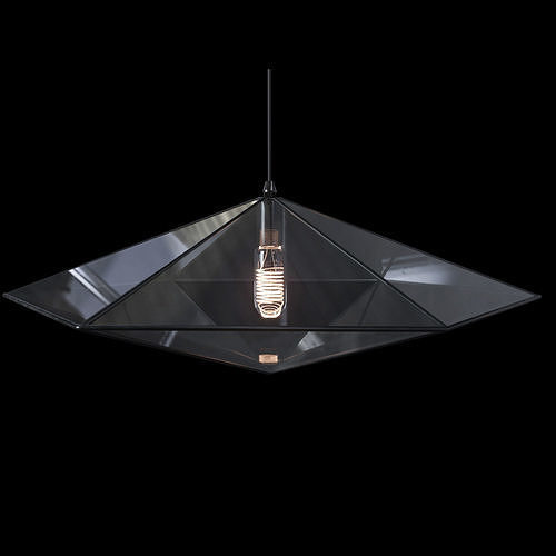 Pendant geometric glass light free 3D model | CGTrader