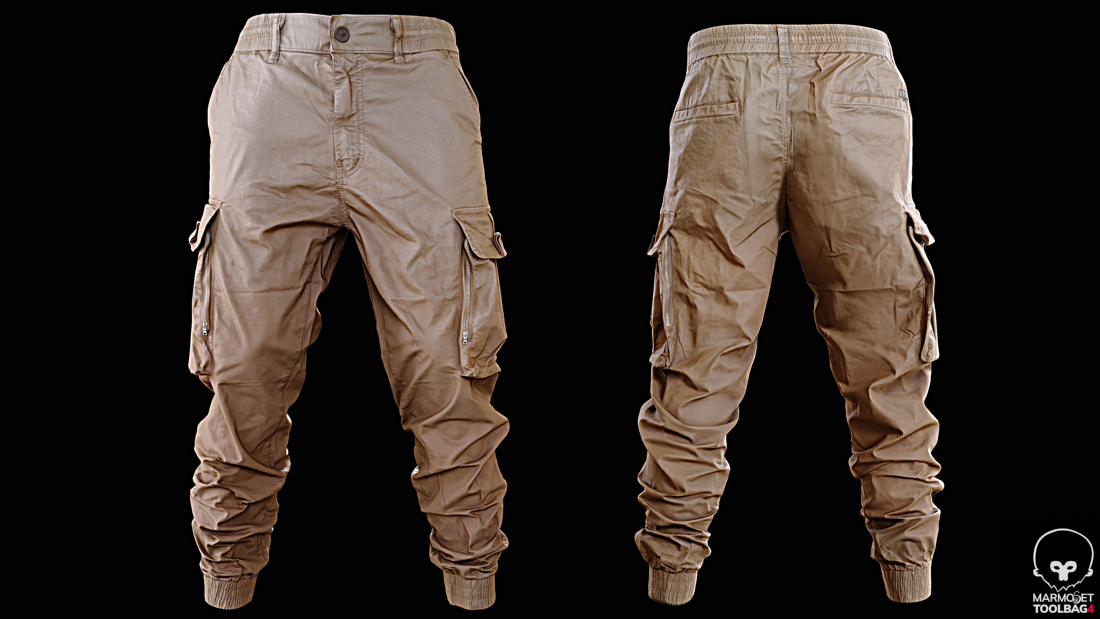 3D model Cargo Pants 004 VR / AR / low-poly | CGTrader