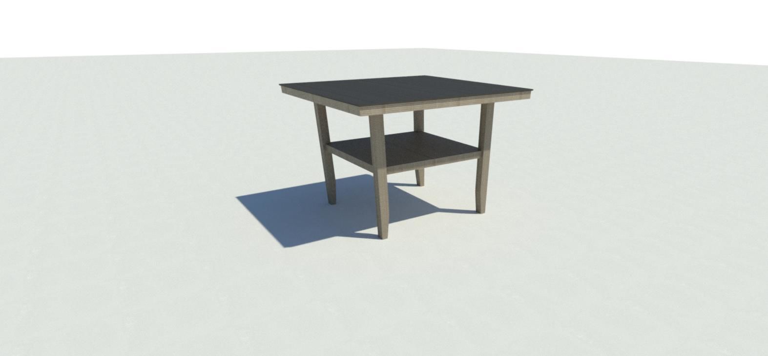 Counter Height Pedestal Dining Table 3D model rigged | CGTrader