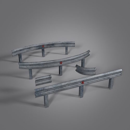 3D model Kit road fence kit Low-poly 3D model VR / AR / low-poly | CGTrader