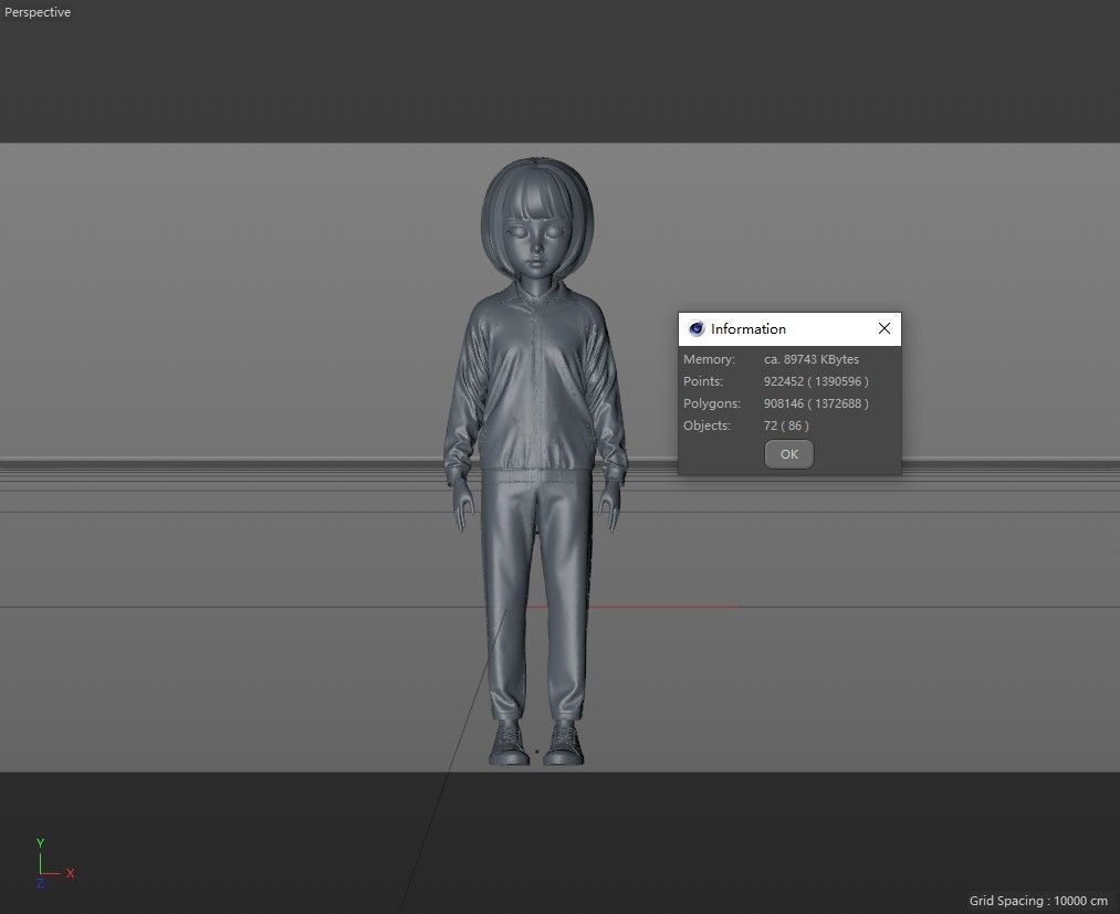 cartoon girl student girl loli 3D model | CGTrader