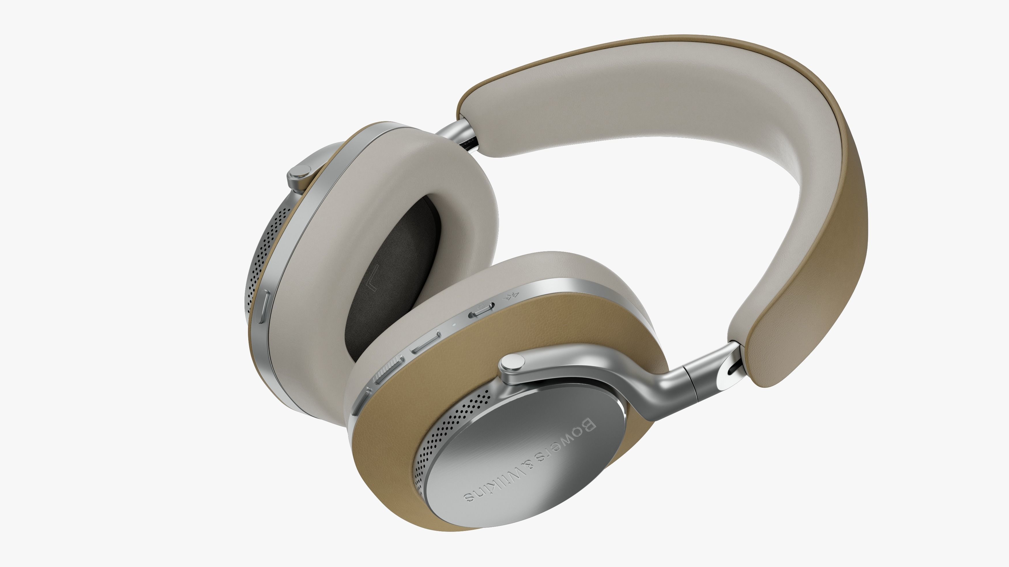 Headphone Bower and Wilkins Px8 Tan Leather 3D model | CGTrader